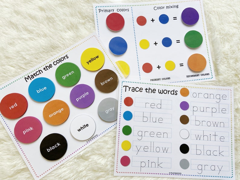 Colors Busy Book Printable Toddler Busy Book Learning - Etsy