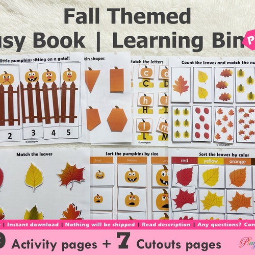 Halloween Busy Book Activity Printable for Toddlers - Etsy