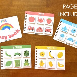 Mini Toddler Colors Busy Book With 4 Activity Pages and 1 Front Cover ...