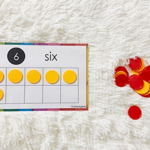 Ten Frames Activity Printable, Ten Frame Math, Learn to Count, Counting ...
