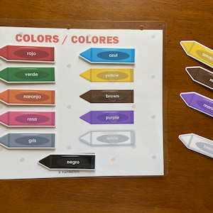 Bilingual Spanish Toddler Busy Book Printable, Learning Binder, Quiet ...