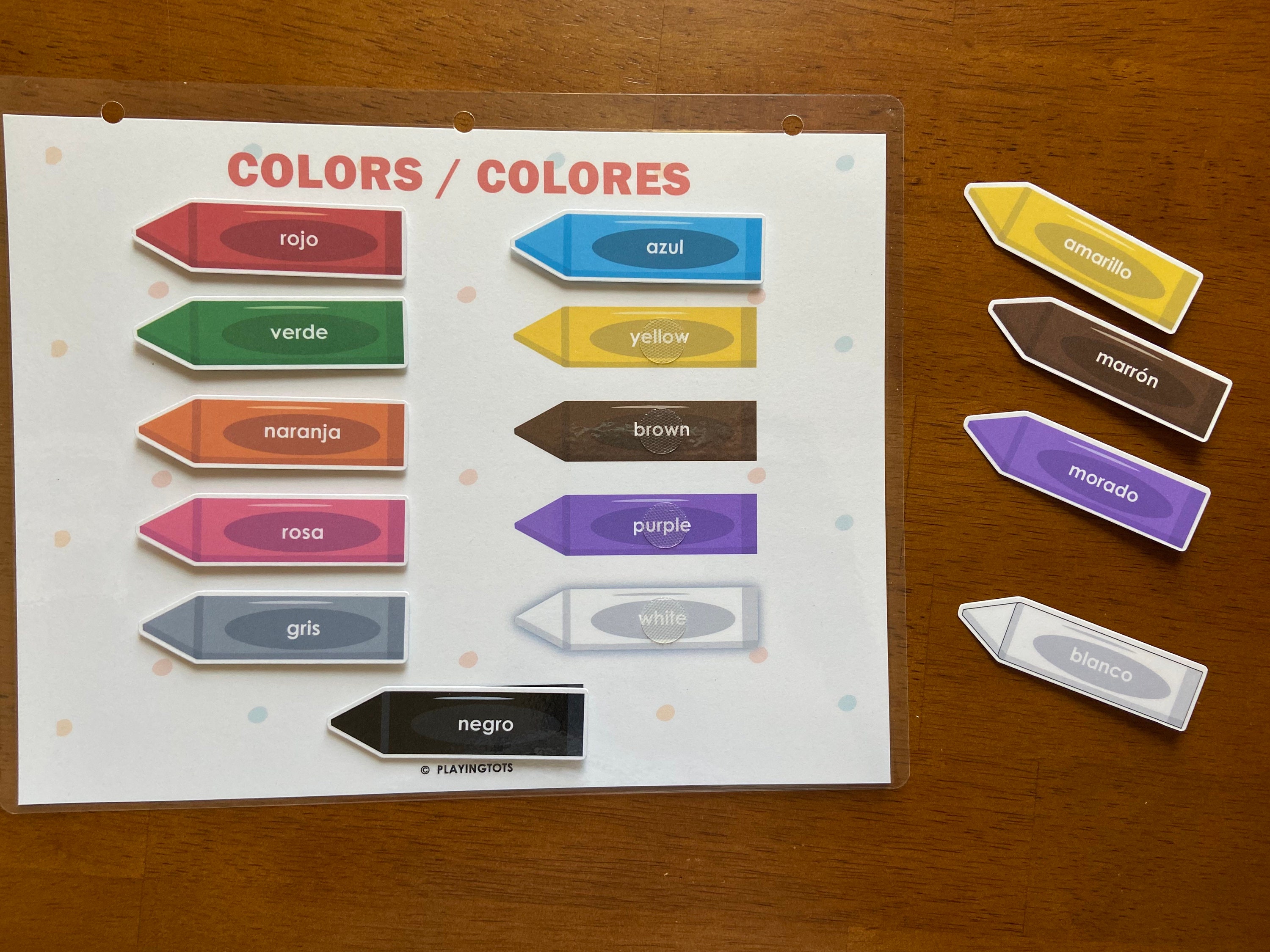 Bilingual Spanish Toddler Busy Book Printable, Learning Binder, Quiet ...