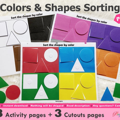 Colors Sorting and Size Sorting Activity Printable Toddler - Etsy
