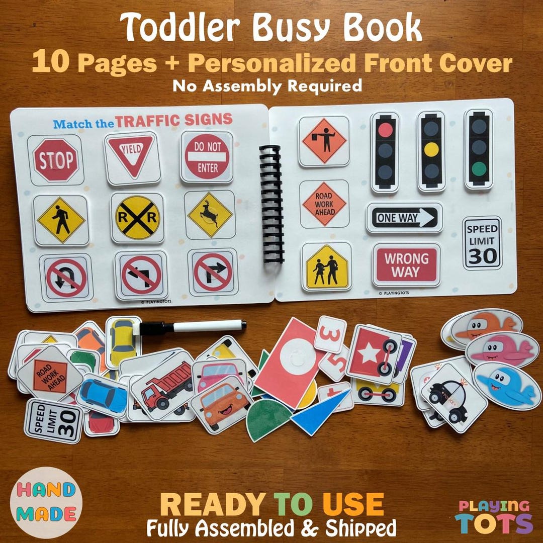 Toddler Busy Book, Fully Assembled, Learning Binder, Quiet Book ...