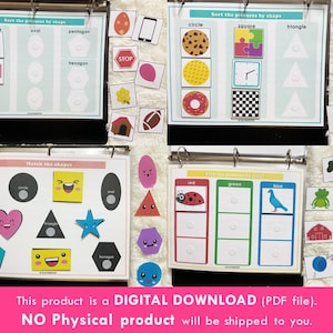 Preschool Learning Binder Printable, Toddler Busy Book, Quiet Book ...