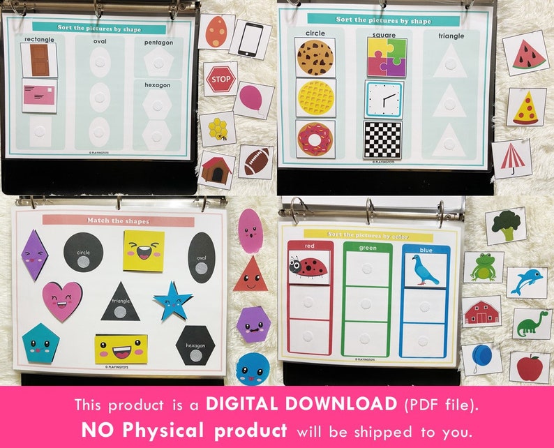 Preschool Learning Binder Printable, Toddler Busy Book, Quiet Book ...