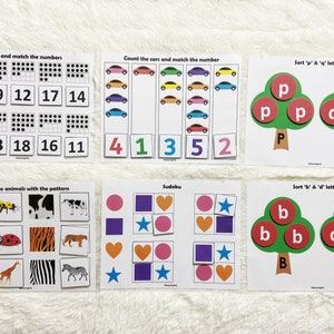 Toddler Preschool Busy Book Printable, Learning Folder, Home School ...