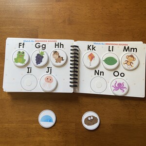 Alphabet and Beginning Sounds, Toddler Mini Busy Book, Fully Assembled ...
