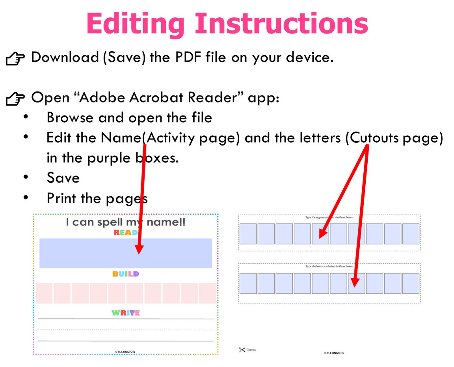 Editable 10 Letter Name Spelling Practice Activity Printable | Etsy