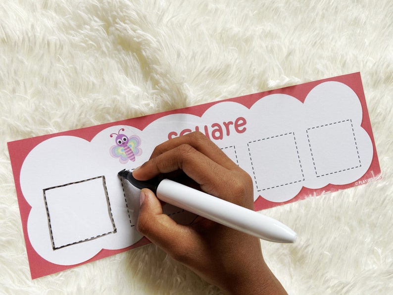 Shapes Tracing Activity Cards Printable Trace 2D Shapes | Etsy