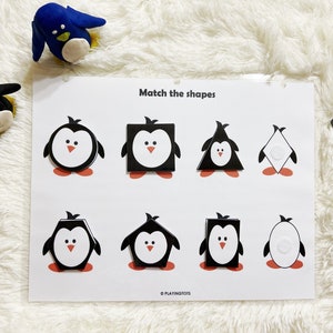 Penguin Busy Book Printable, Toddler Busy Book, Learning Binder, Winter ...