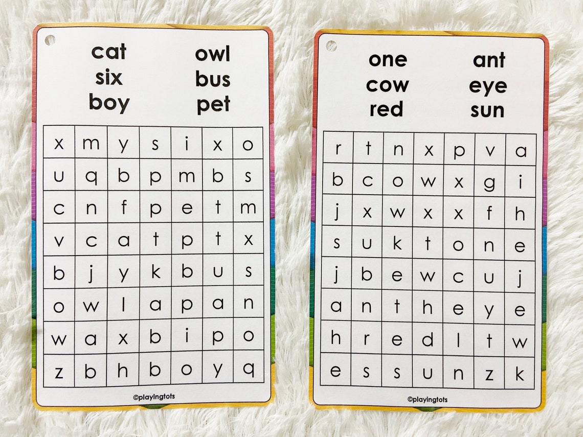 Word Search Activity Printable 3 Letter Words Words Games | Etsy