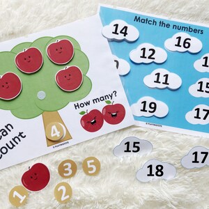 Math Preschool Learning Binder Printable, Numbers Busy Book, Quiet Book ...