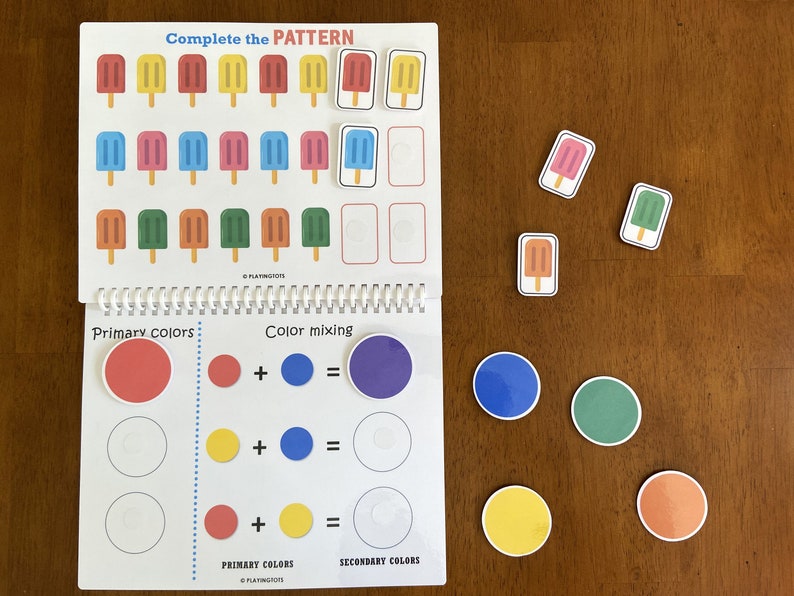 Toddler Busy Book Fully Assembled Learning Binder Colors - Etsy