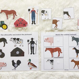 Farm Animals Toddler Busy Book Printable, Learning Binder, Homeschool ...