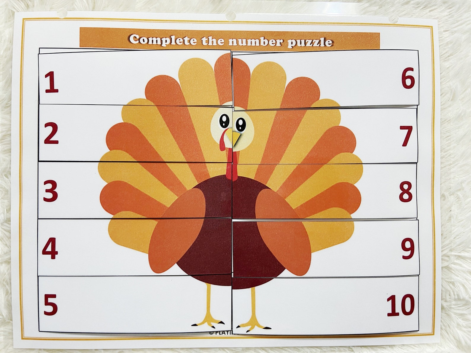 Turkey Themed Busy Book Printable for Toddlers, Thanksgiving Busy Book ...
