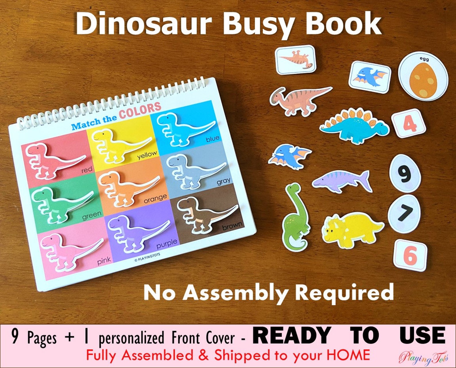 Dinosaur Busy Book Fully Assembled Toddler Learning Binder - Etsy
