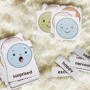 Emotions Flashcards Printable, Feelings Montessori 3 Part Cards ...