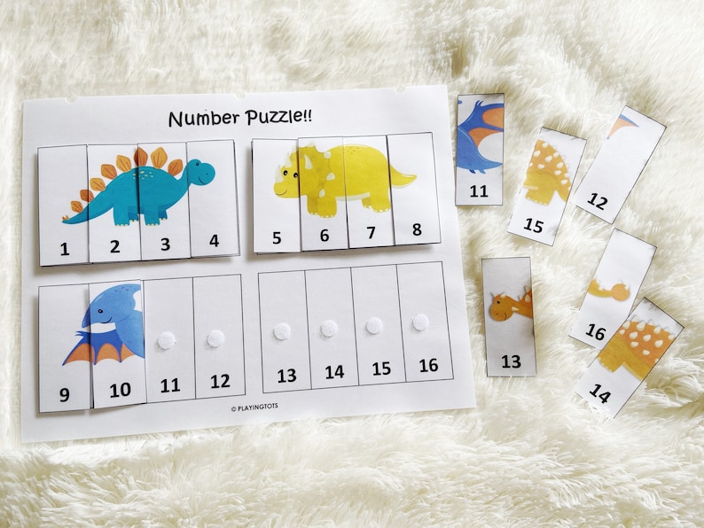 Dinosaur Toddler Busy Book Printable, Learning Binder, Educational ...