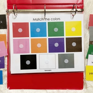 Matching Activities Printable, Toddler Busy Book Pages, Toddler ...