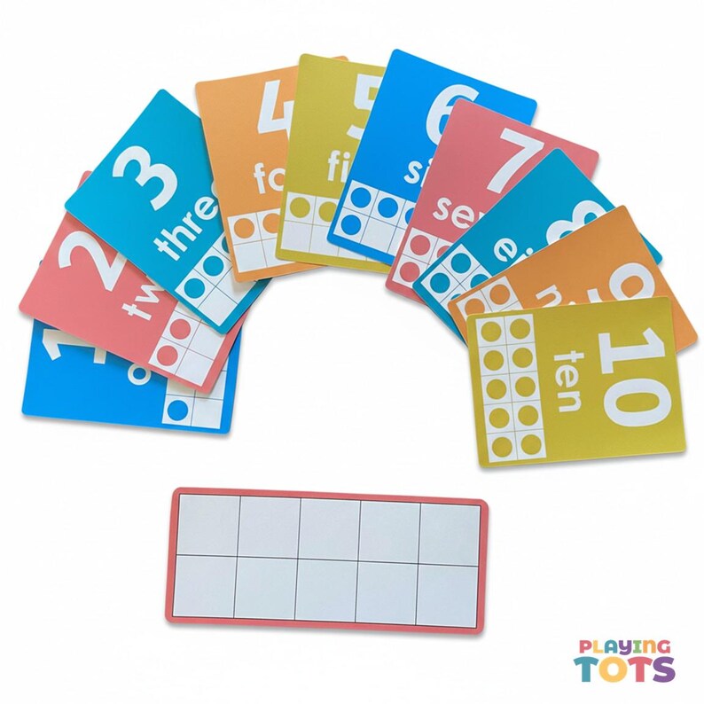 Ten Frames Flash Cards Printable, Ten Frame Math, Learn to Count ...