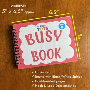 Toddler Mini Busy Book VOL9, Fully Assembled, First Learning Binder ...
