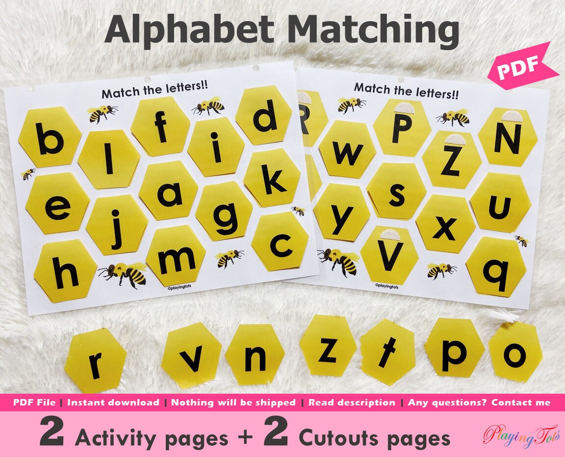 Toys Learning & School Toys & Games Alphabet matching Alphabet ...