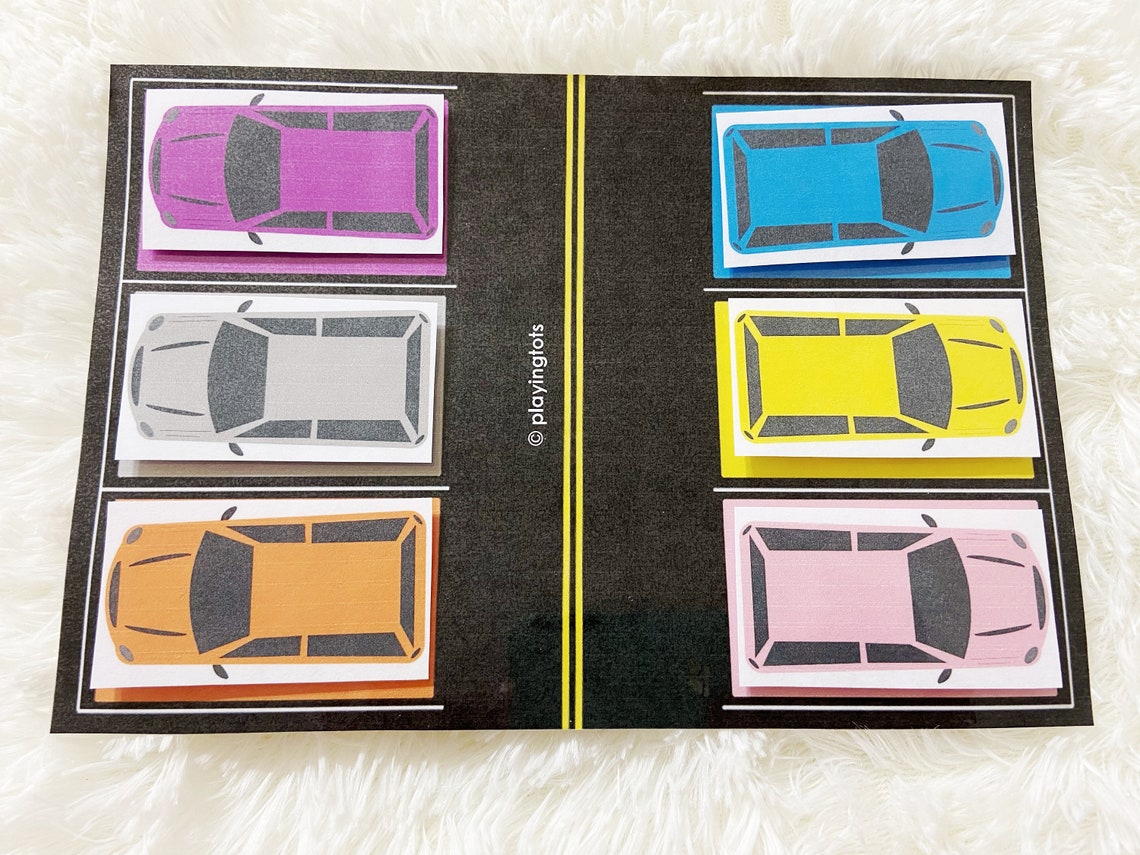 Car Colors Matching Activity Printable Car Parking Activity - Etsy