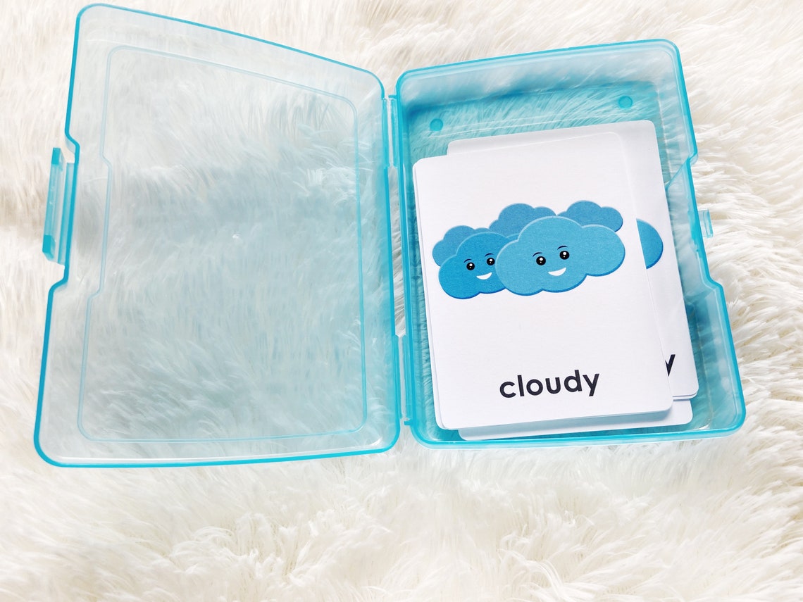 Weather Flashcards Printable Montessori 3 Part Cards Toddler - Etsy