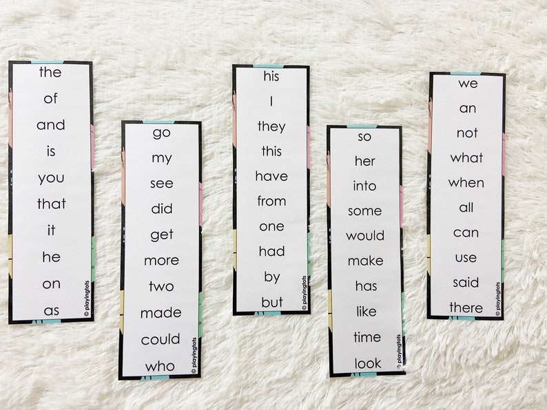 First 100 Sight Words Strips Printable High Frequency Sight | Etsy