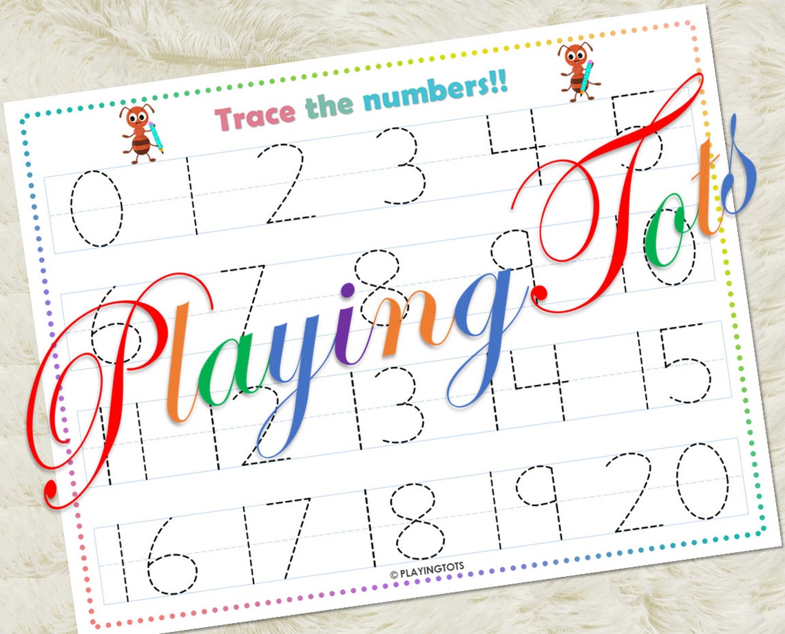 Number Tracing Printable Numbers Tracing Worksheets - Etsy