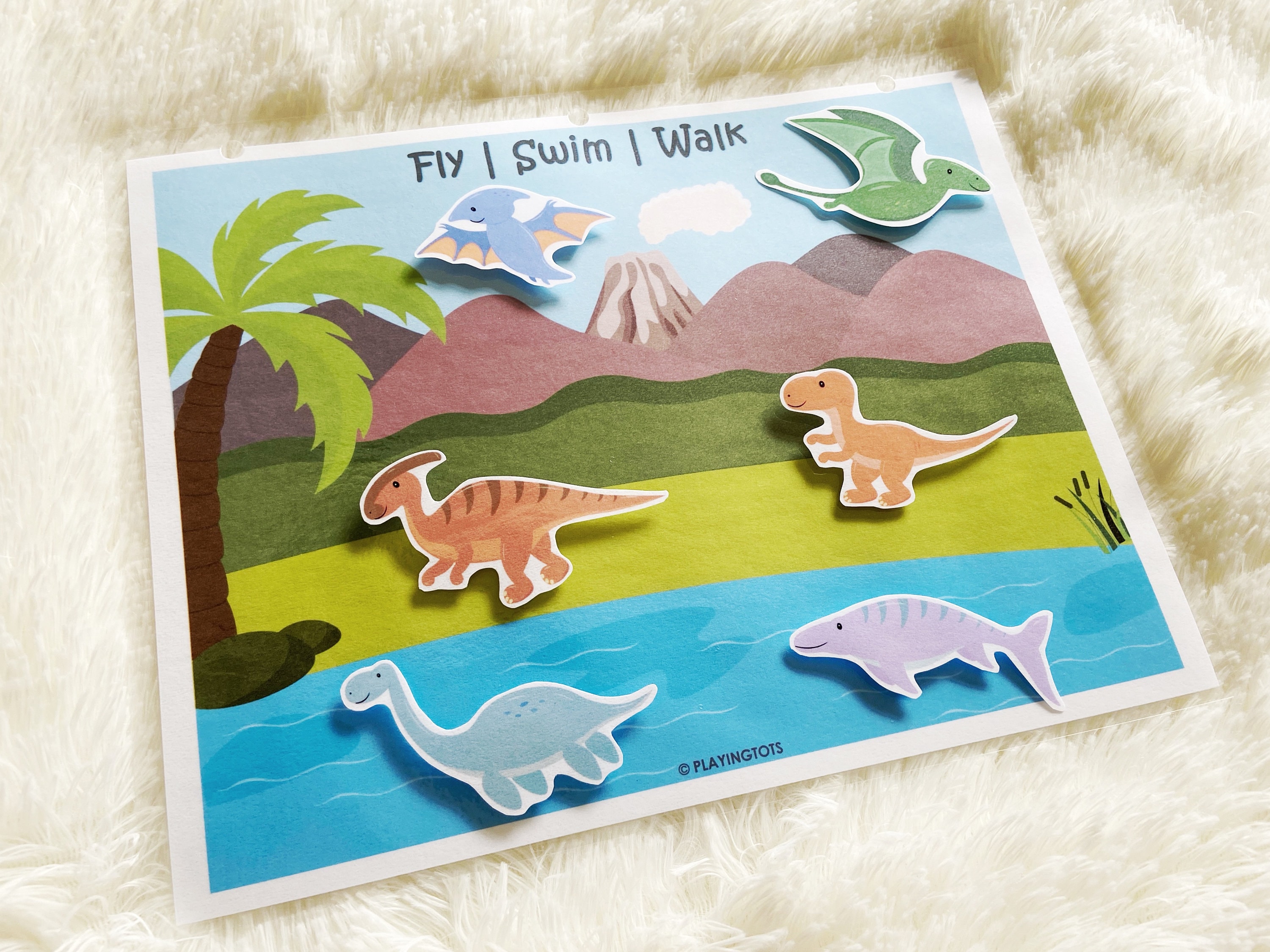 Dinosaur Toddler Busy Book Printable, Learning Binder, Educational ...