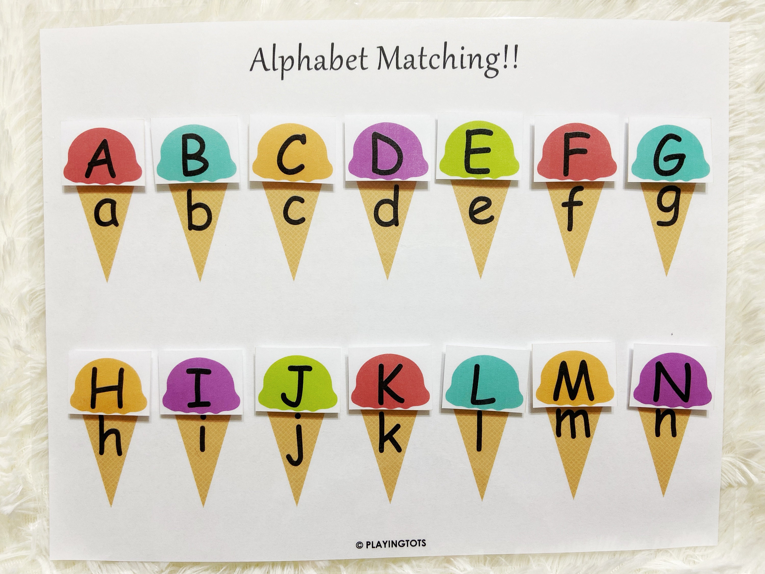 Alphabet Matching Activity Printable Uppercase and Lowercase - Etsy Canada