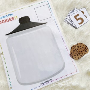 Counting Practice Printable, Cookies Counting Activity, Preschool Math ...