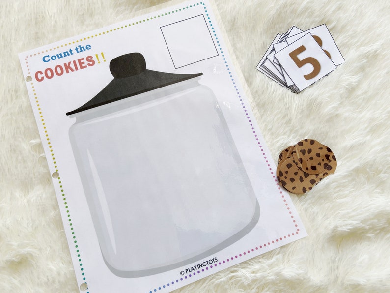 Counting Practice Printable, Cookies Counting Activity, Preschool Math ...