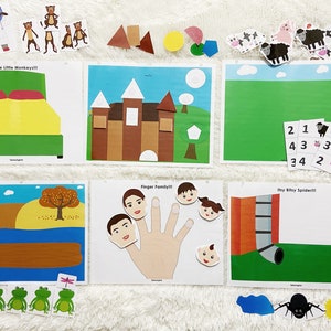 Toddler Busy Book Printable Pack, Toddler Learning Folder, Quiet Book ...