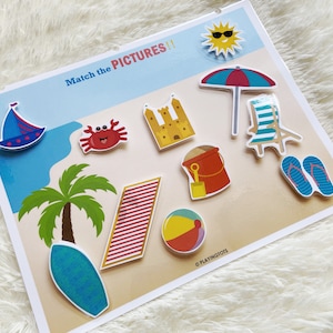 Summer Toddler Busy Book Printable, Learning Binder, Quiet Book, Travel ...