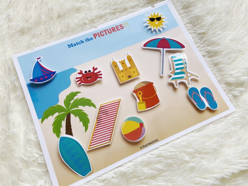 Summer Toddler Busy Book Printable Learning Binder Quiet - Etsy