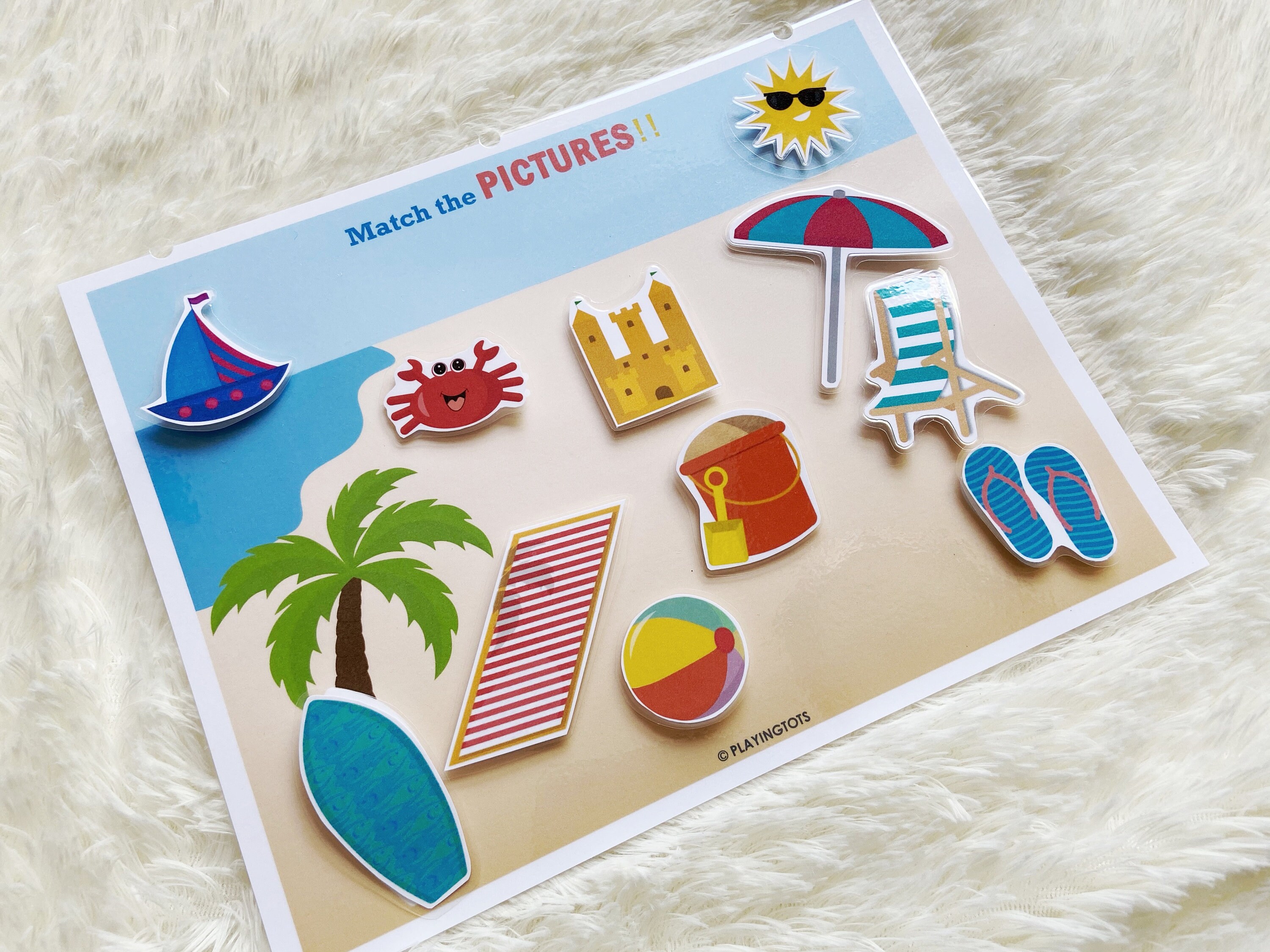 Summer Toddler Busy Book Printable, Learning Binder, Quiet Book, Travel ...