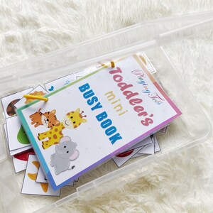 Toddler Mini Busy Book Printable, Travel Size Activity Book, Fun Quiet ...
