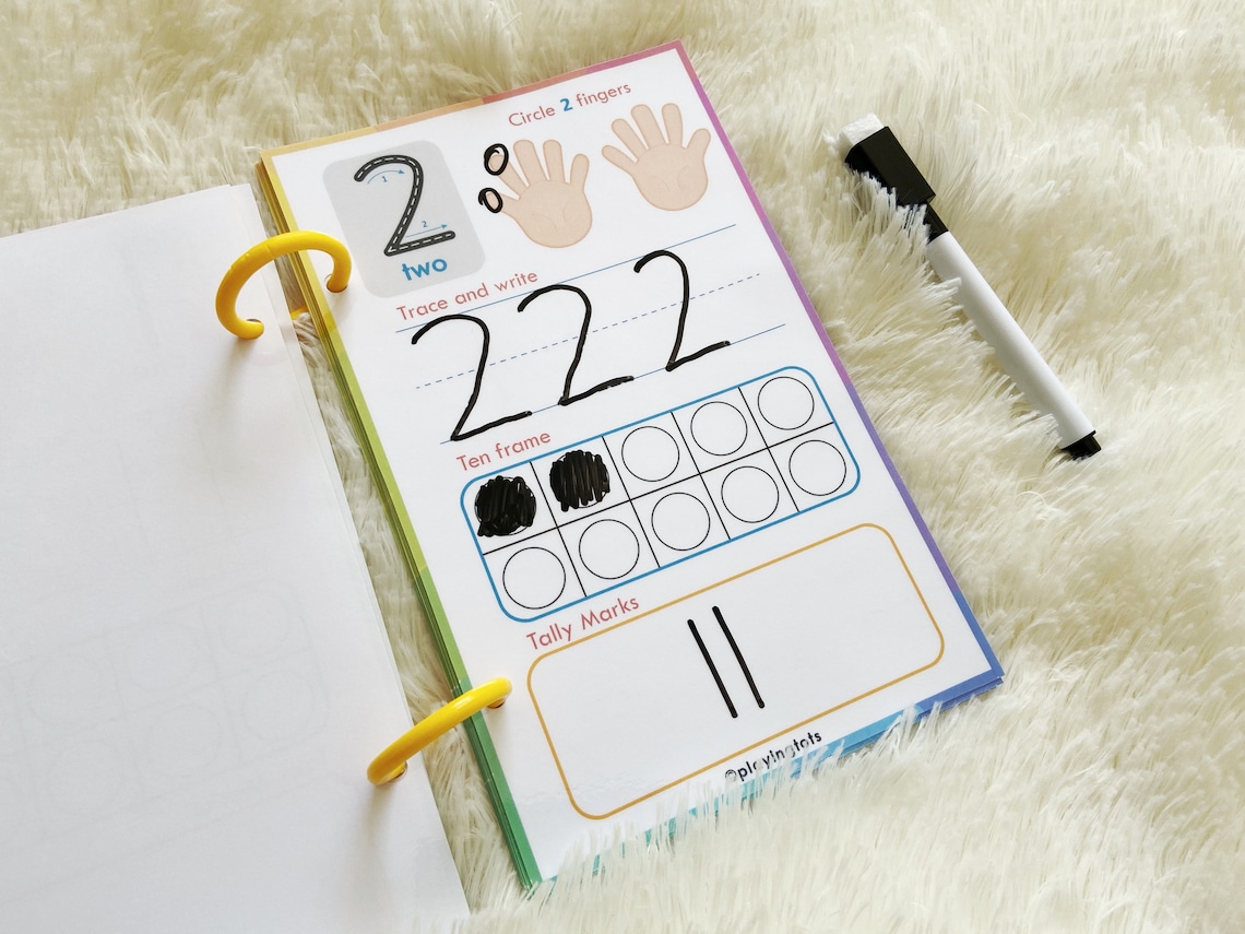 Number Activity Book Printable Toddler Workbook Number | Etsy