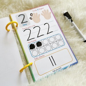 Number Activity Book Printable, Toddler Workbook, Number Tracing ...