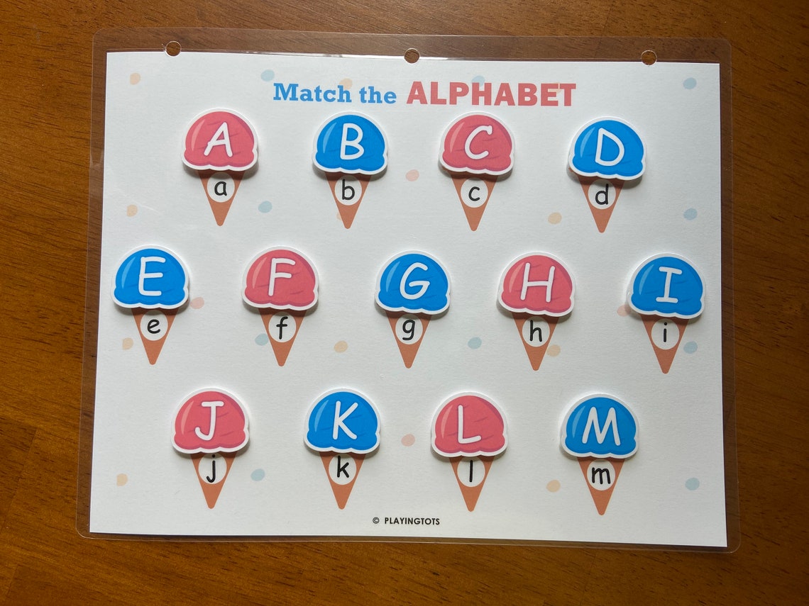 Alphabet Matching Activity Printable, Uppercase and Lowercase Letters ...