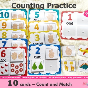 Counting Practice Activity Printable, Learn to Count, Preschool Math ...