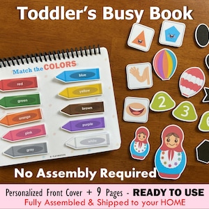 Toddler Busy Book, Fully Assembled, First Learning Binder, Fun Quiet ...