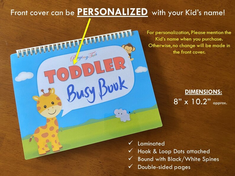 Toddler Busy Book Fully Assembled First Learning Binder Fun - Etsy