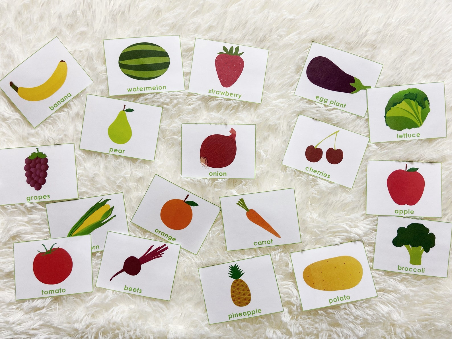 Fruits and Vegetables Shadow Matching Activity Printable - Etsy