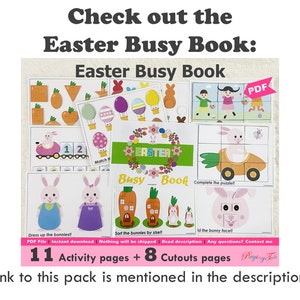Spring Busy Book Printable, Quiet Book, Toddler Busy Books Activity ...