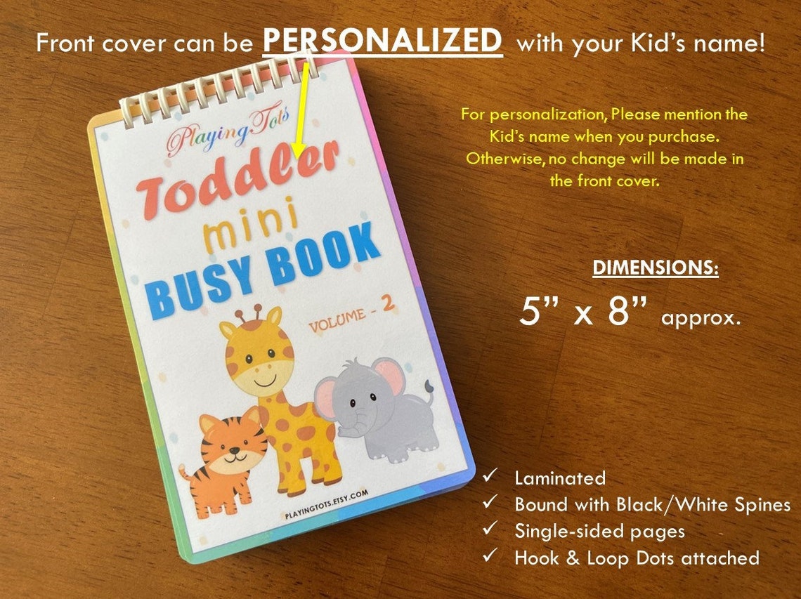 Toddler Mini Busy Book VOL2 Fully Assembled First Learning - Etsy