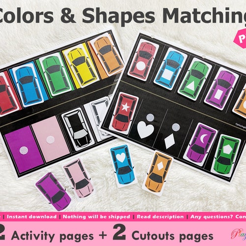 Shapes Busy Book Printable Toddler Busy Book Learning | Etsy